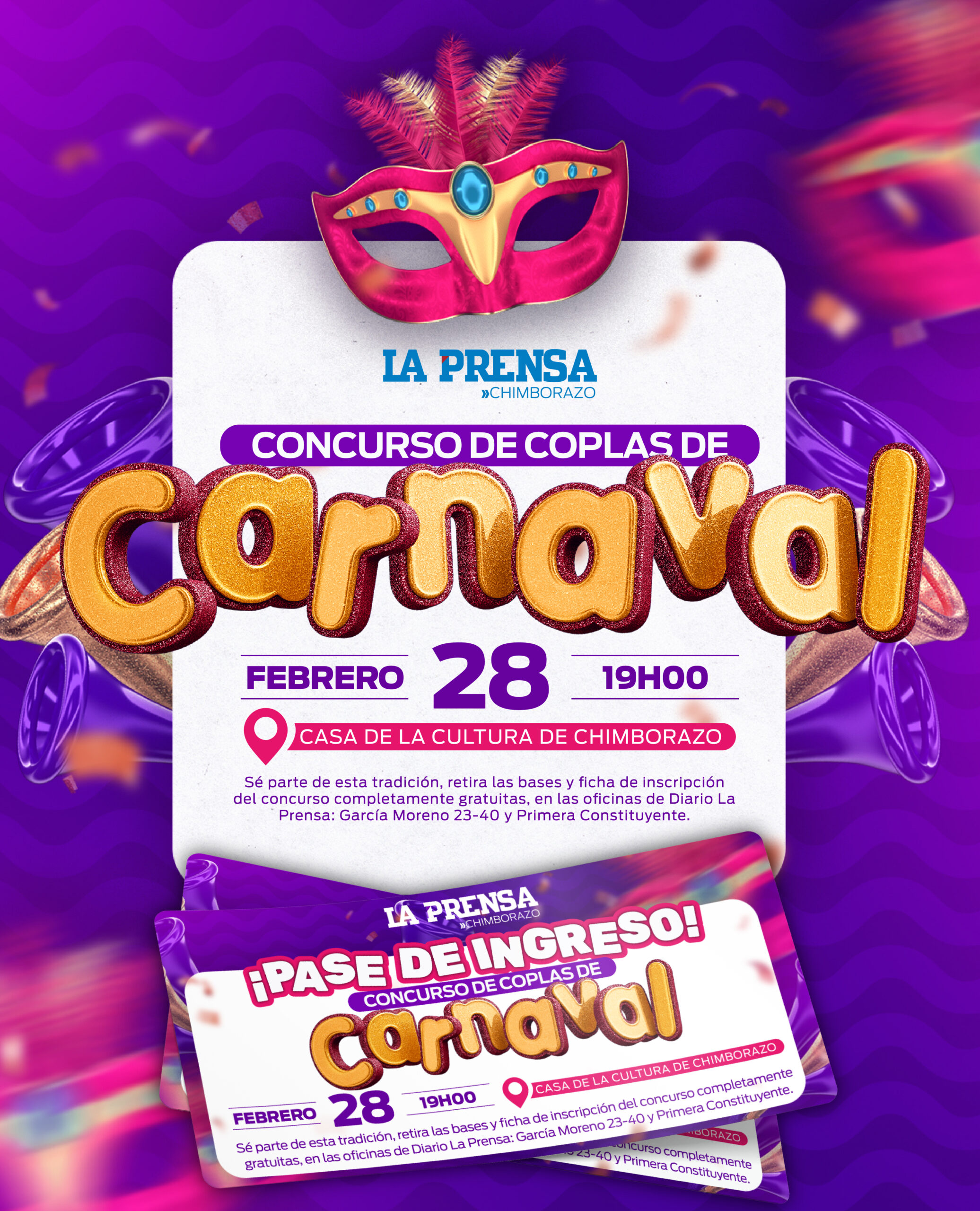 La Prensa convoca al XX Concurso de Coplas de Carnaval 2025 - La Prensa ...